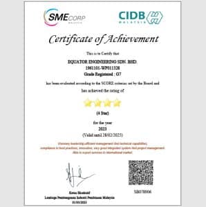 CIDB Certificates – Equator Engineering Sdn. Bhd.